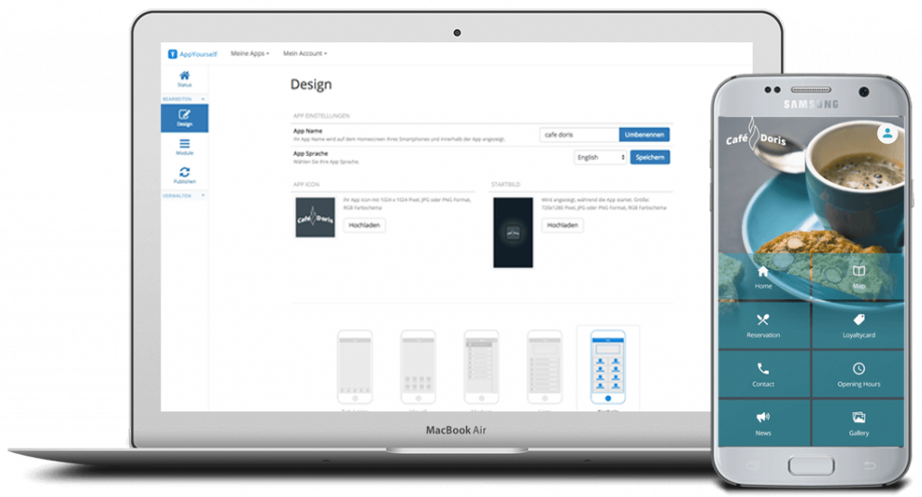 Create an Android app. Online and without programming knowledge.
